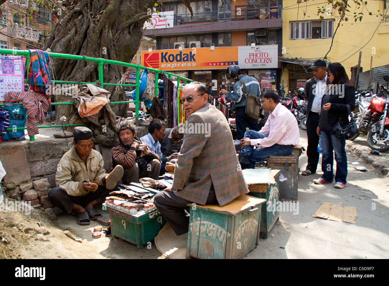 Street scene on Durbar Square, Kathmandu, Central Region, Nepal Stock ...