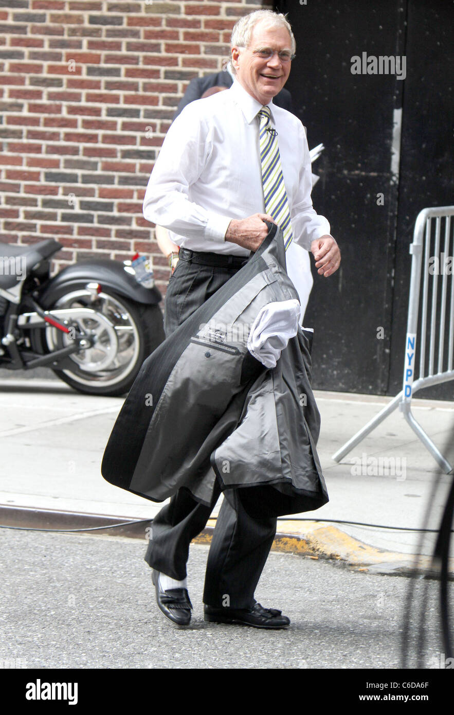 David Letterman outside the Ed Sullivan Theatre for the 'Late Show With ...