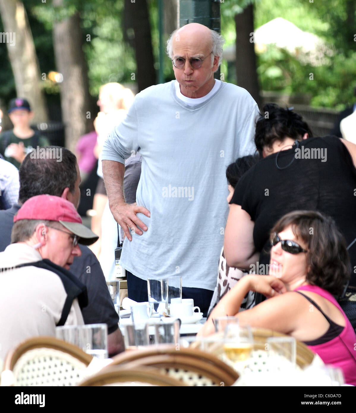 Larry David on set during the filming of 'Curb Your Enthusiasm' New ...
