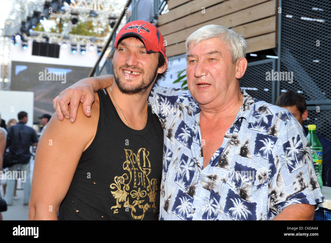 Alex Ovechkin of the Washington Capitals ice hockey team with his dad ...