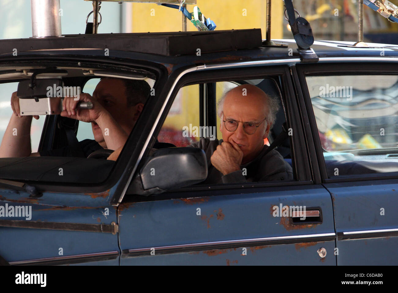 Larry David filming on location in Soho for the HBO series 'Curb Your ...