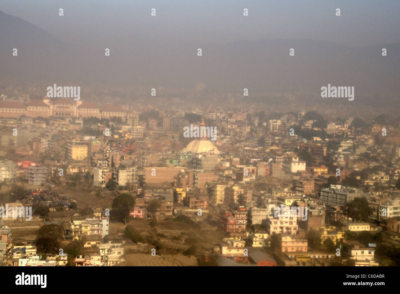Air pollution above Kathmandu, Central Region, Nepal Stock Photo - Alamy