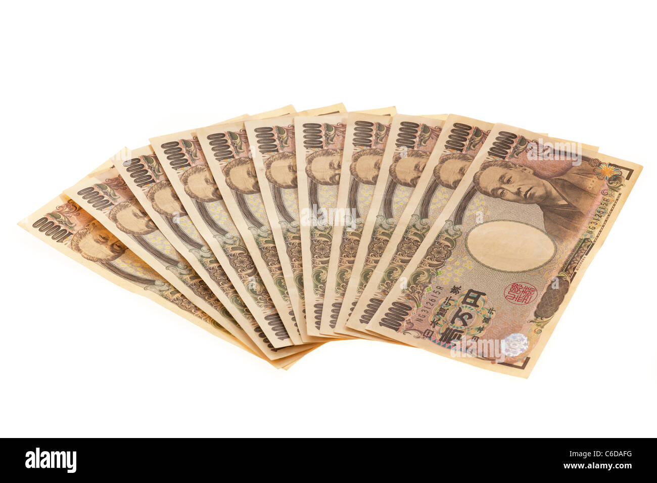 Notes from Japan. Japanese yen Stock Photo - Alamy