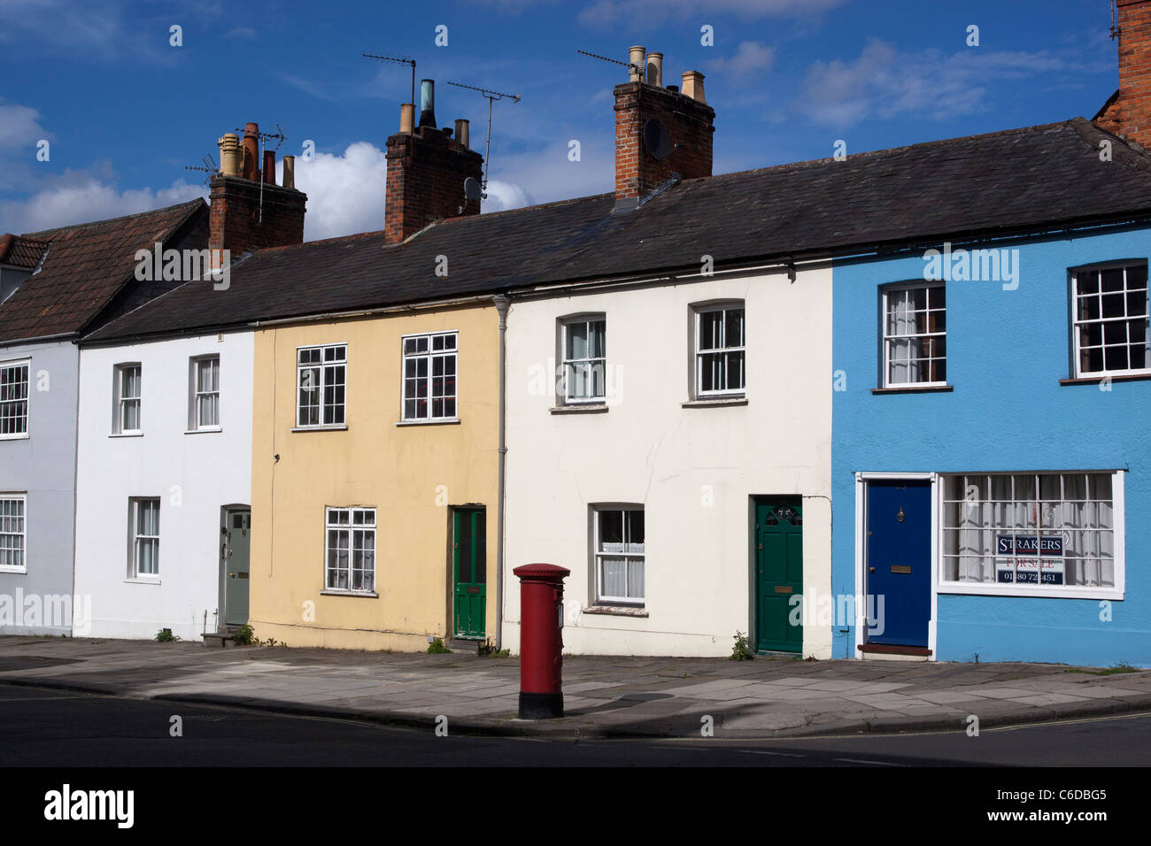 Terraced Houses Long Street Devizes Wiltshire Stock Photo - Alamy