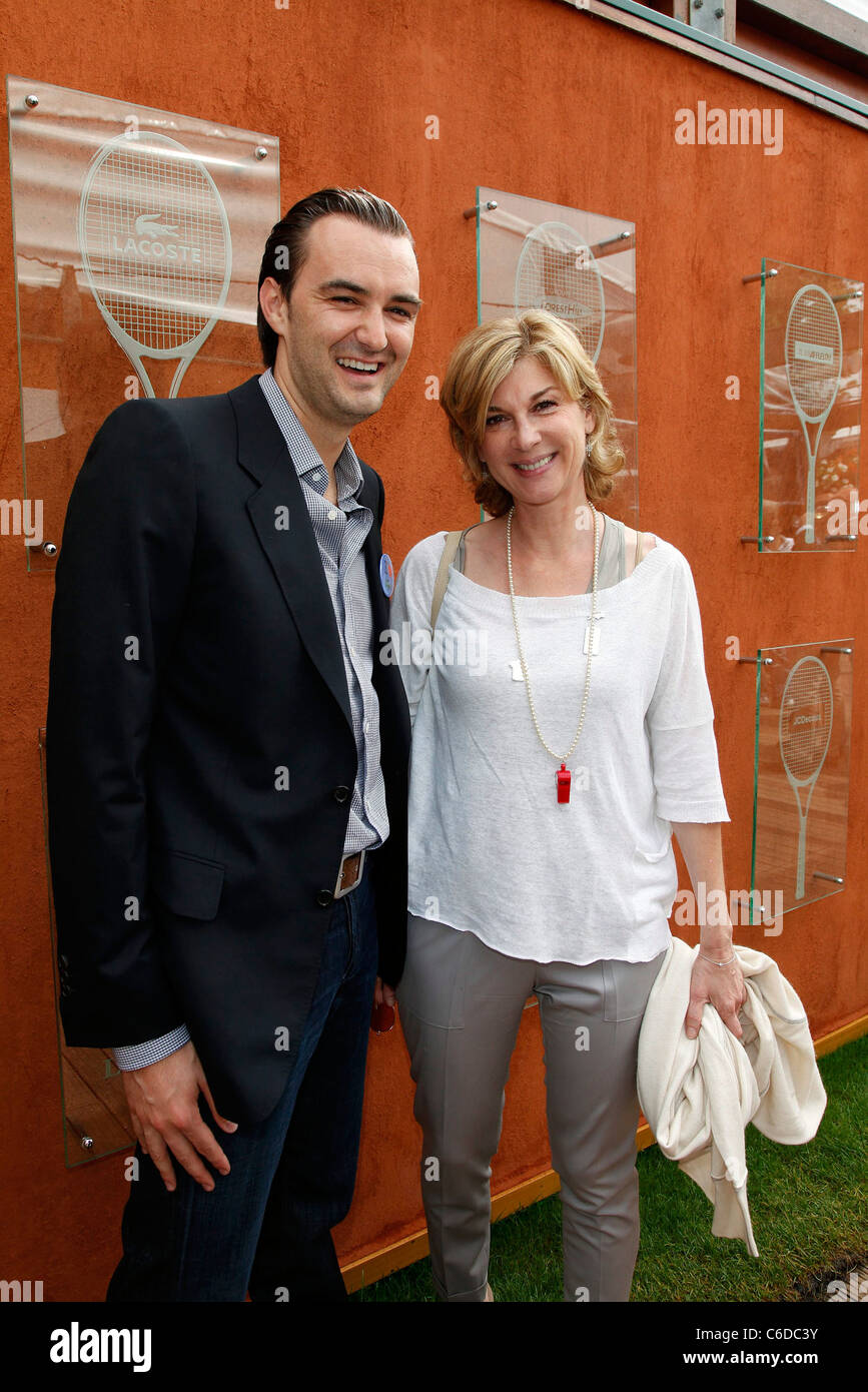 Cyril Lignac and Michele Laroque Celebrities at the 2010 French Open ...