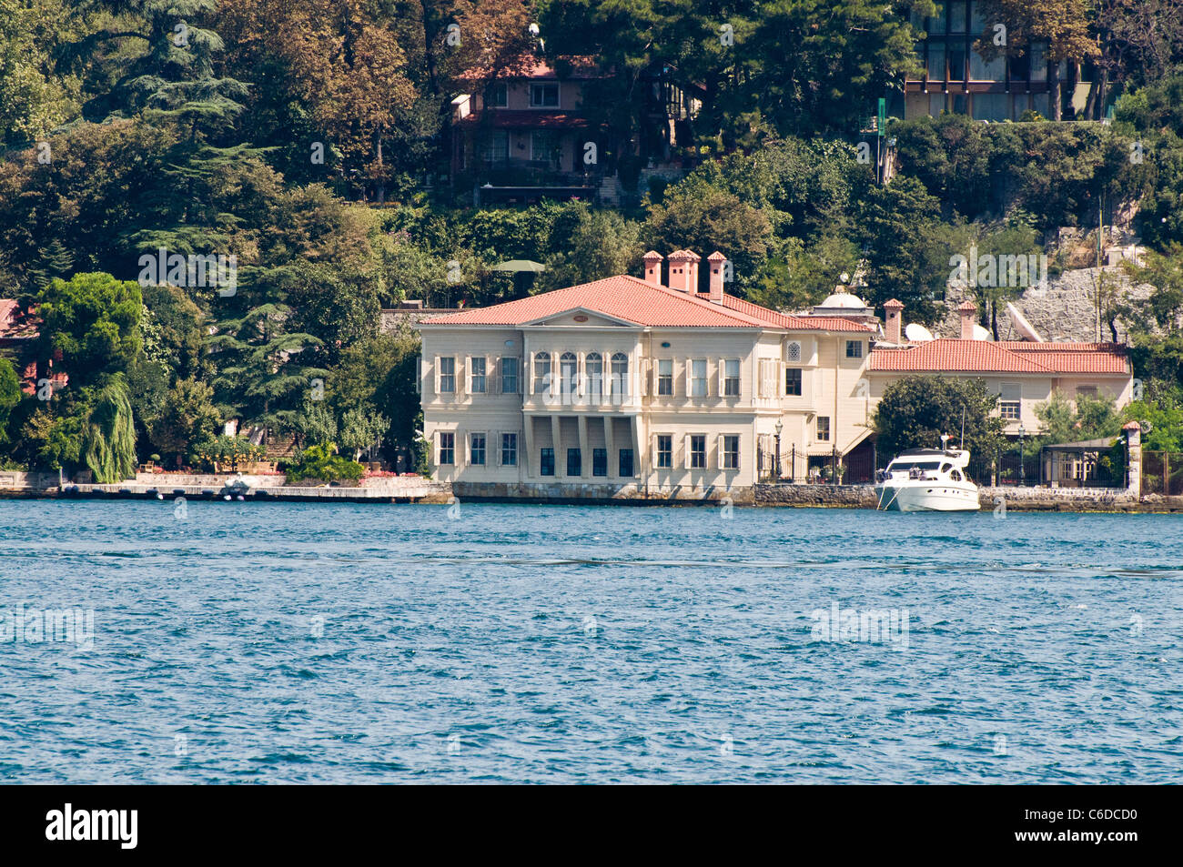 A Yali on the waterfront of the Bosphorus in Instanbul. The Yalis are ...