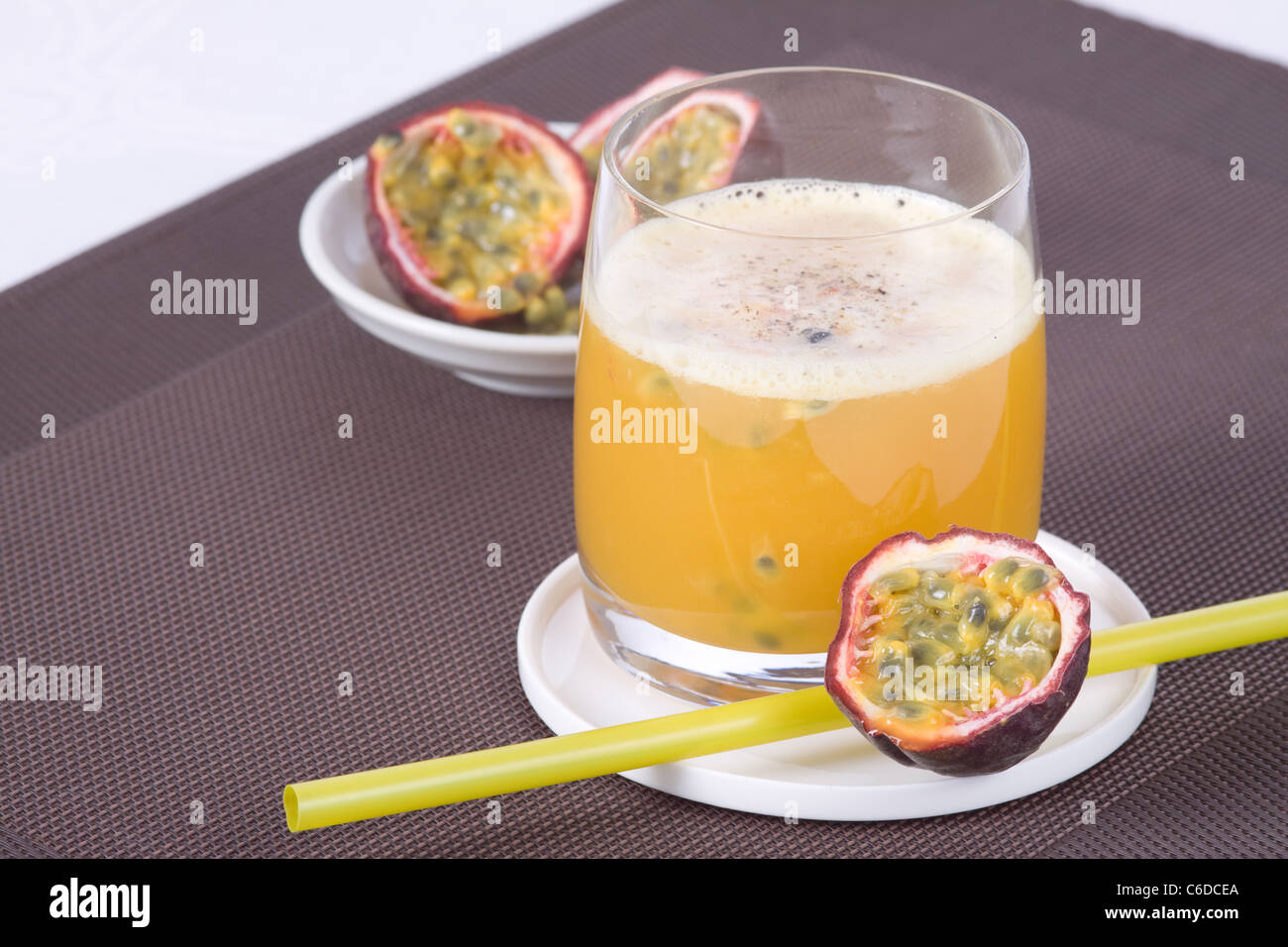 Passion Fruit Juice Stock Photo - Alamy