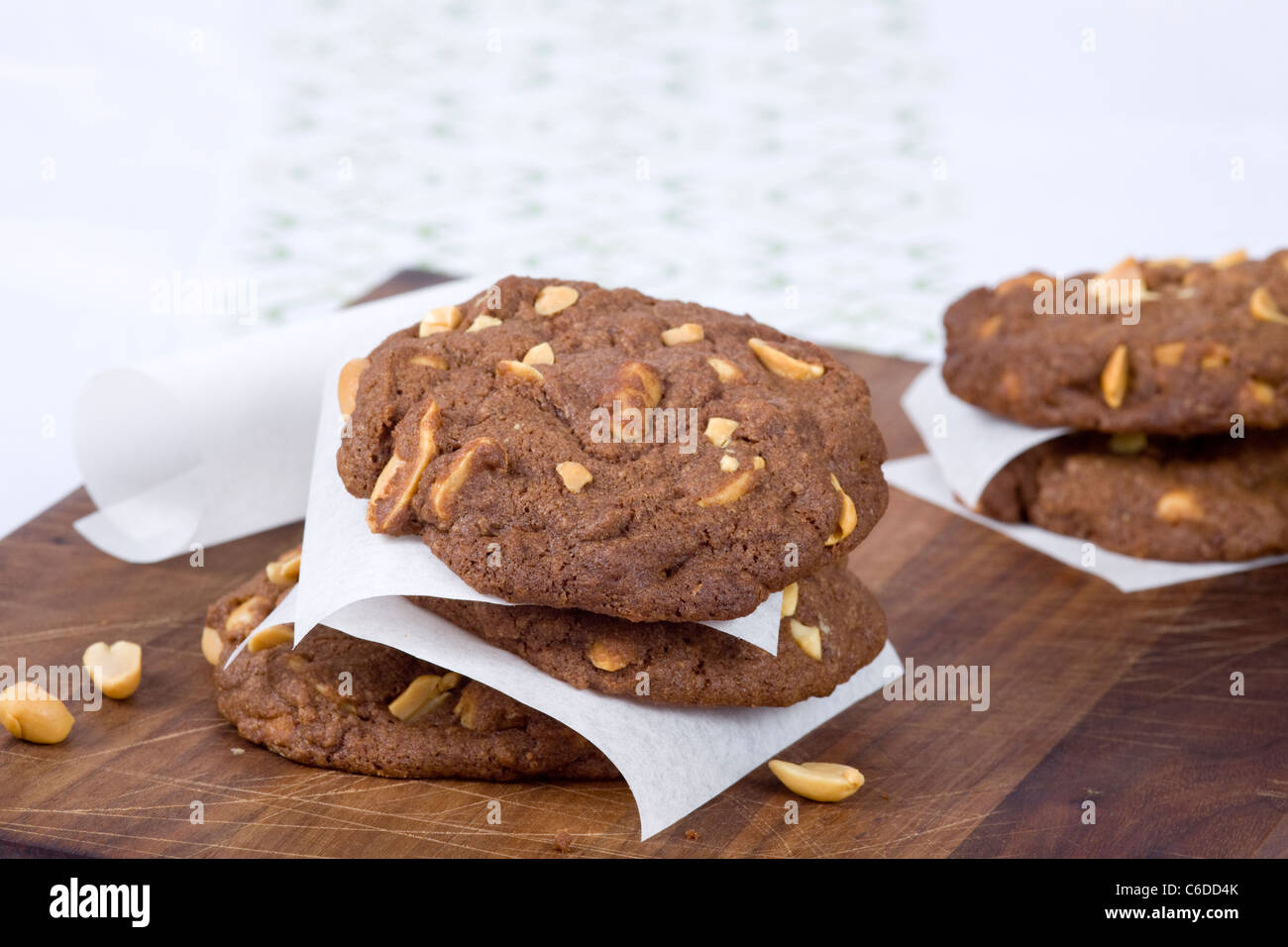 round chocolate biscuits Stock Photo - Alamy