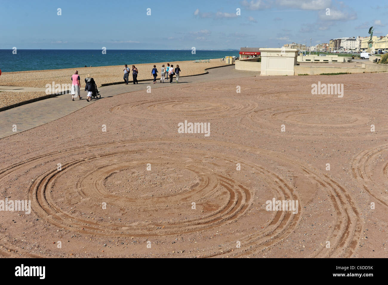 Alien style landing rings on Brighton seafront prom similar to the ...