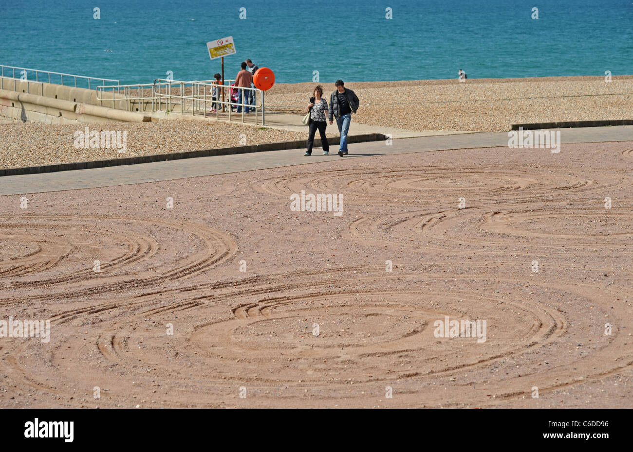 Alien style landing rings on Brighton seafront prom similar to the ...