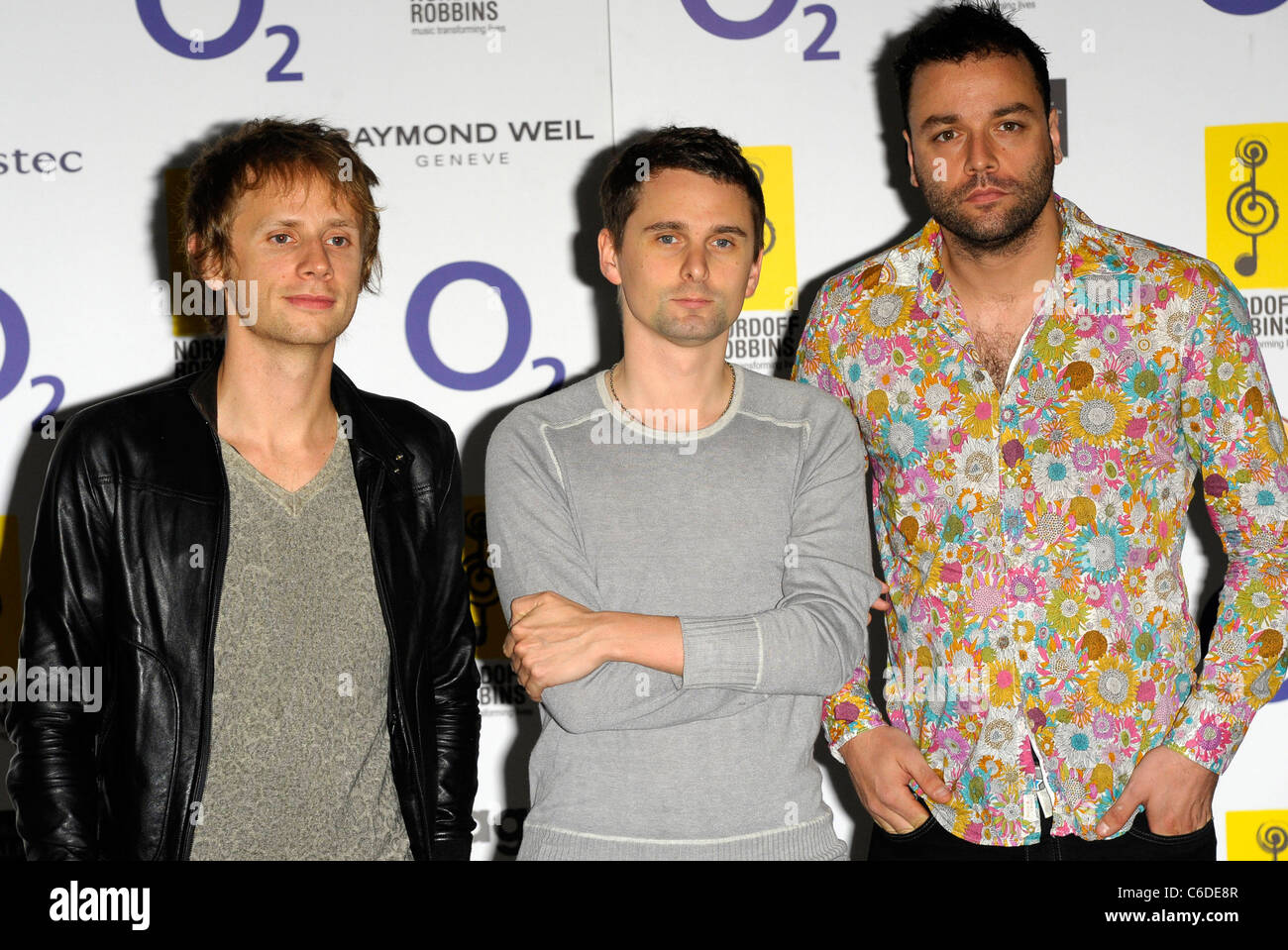 Dominic Howard, Matt Bellamy and Christopher Wolstenholme of Muse O2 ...