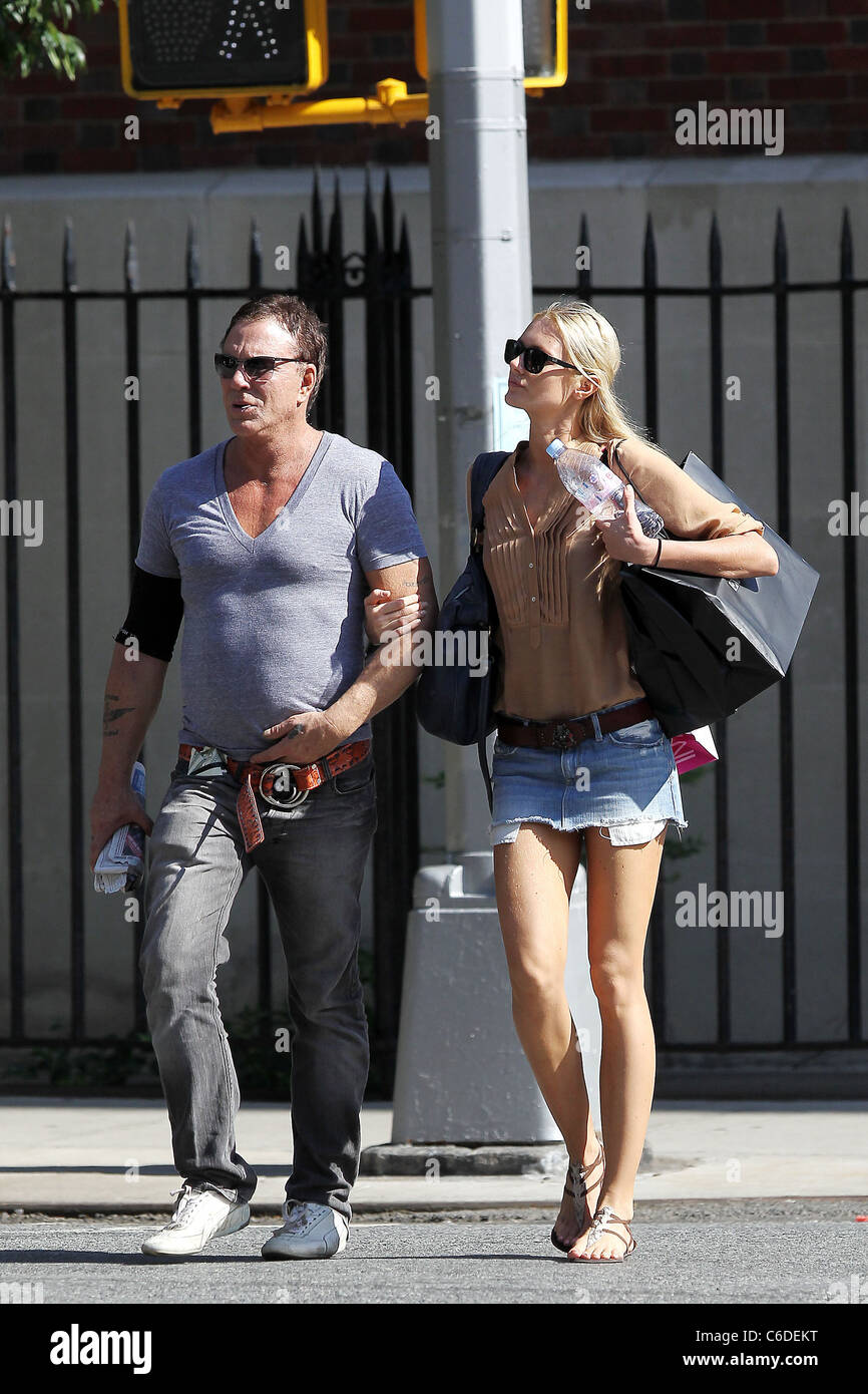 Mickey Rourke and girlfriend Anastassija Makarenko shopping together in ...