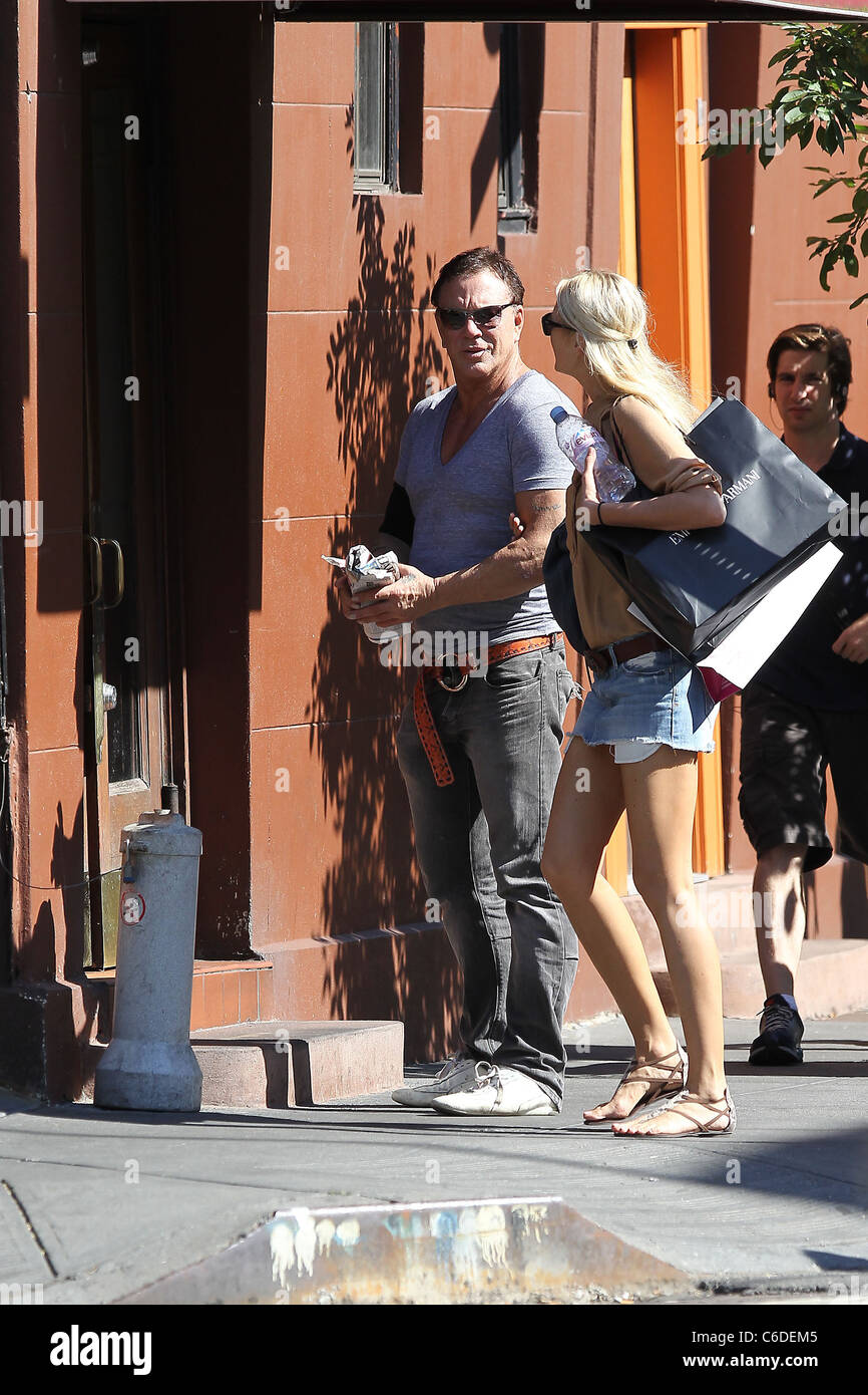Mickey Rourke and girlfriend Anastassija Makarenko shopping together in ...