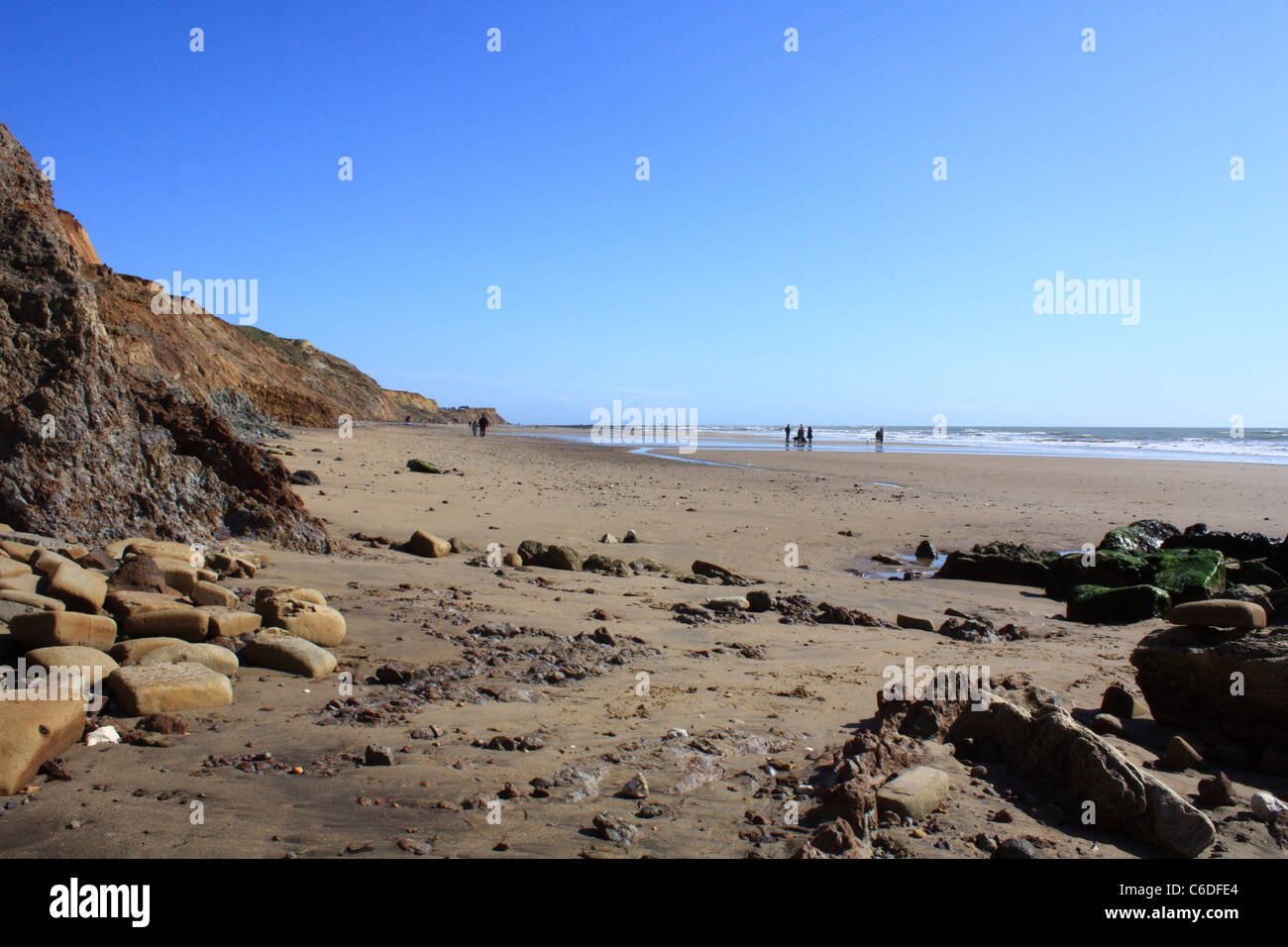 Compton Beach looking East towards Ventnor on the Isle of Wight Stock ...