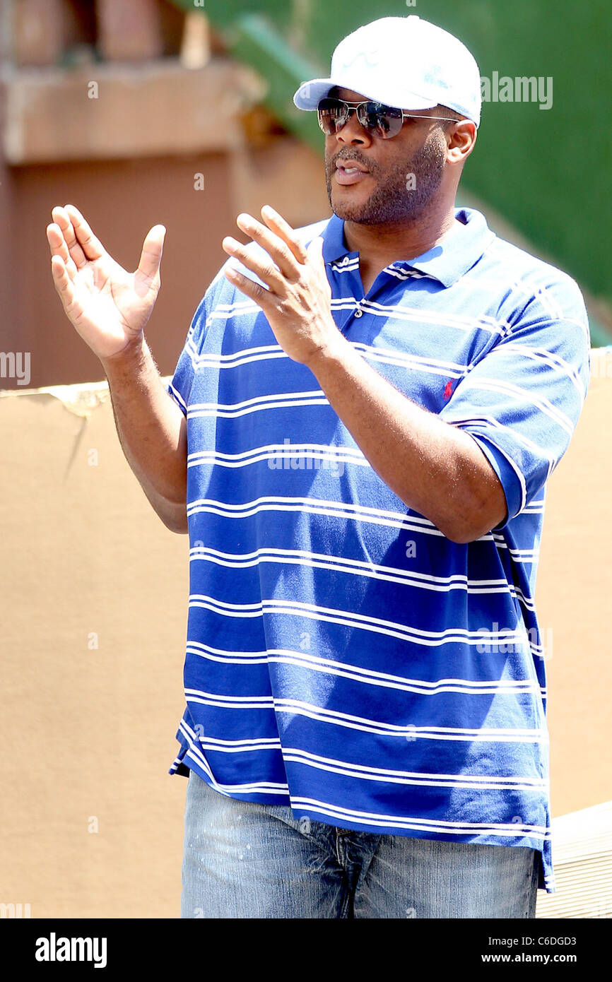 Tyler Perry on the set of 'For Colored Girls Who Have Considered ...