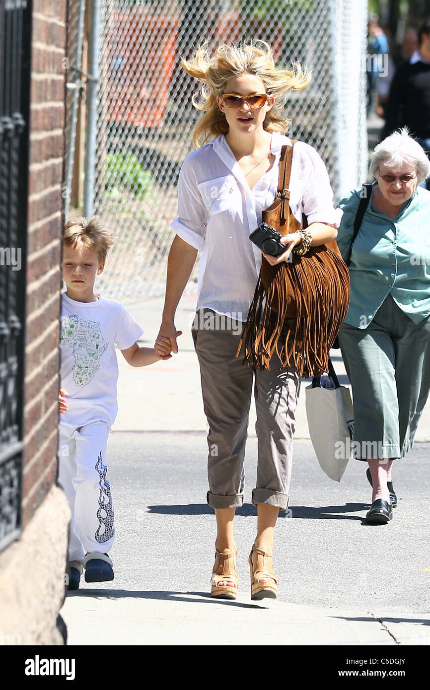 Kate Hudson and her son Ryder Robinson out shopping in Soho New York ...