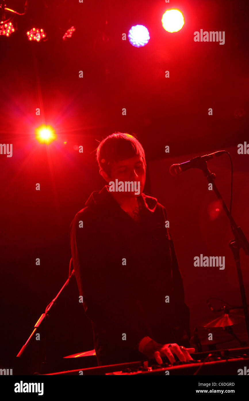Wesley Eisold Cold Cave performing at Le Poisson Rouge New York City ...