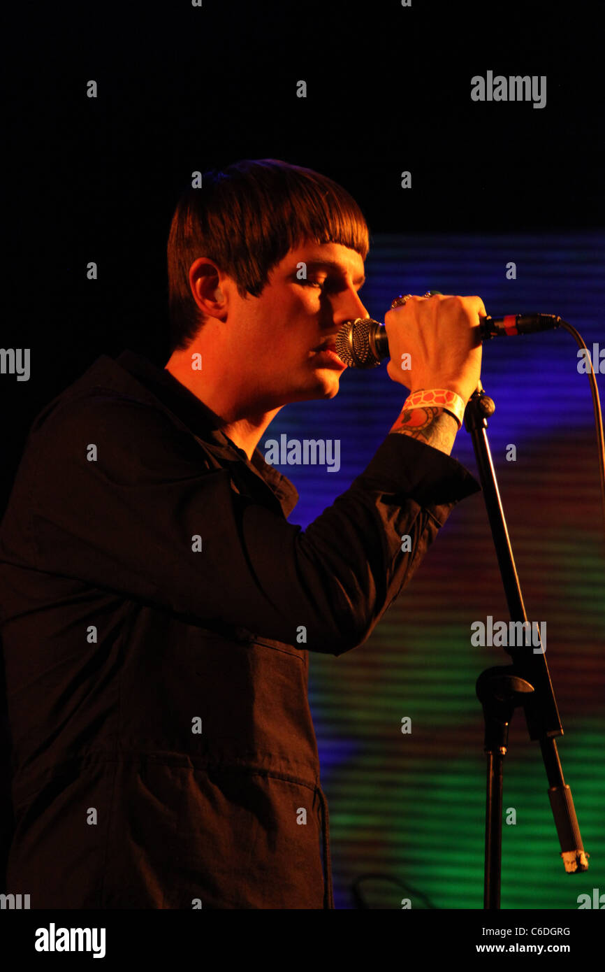 Wesley Eisold Cold Cave performing at Le Poisson Rouge New York City ...