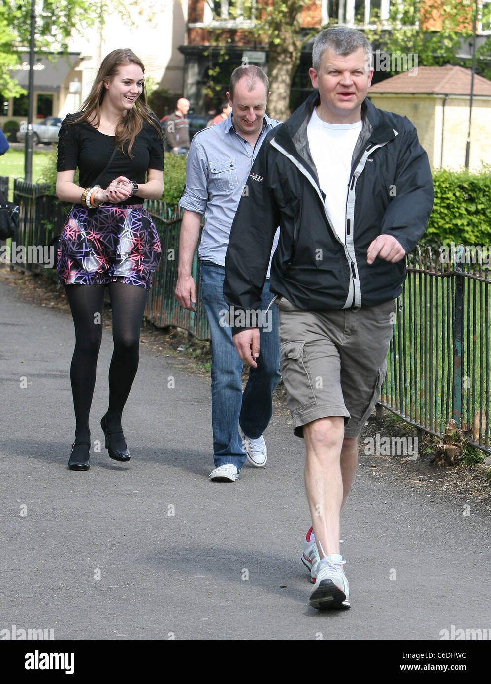 Adrian Chiles seen out and about in Chiswick with a female companion ...
