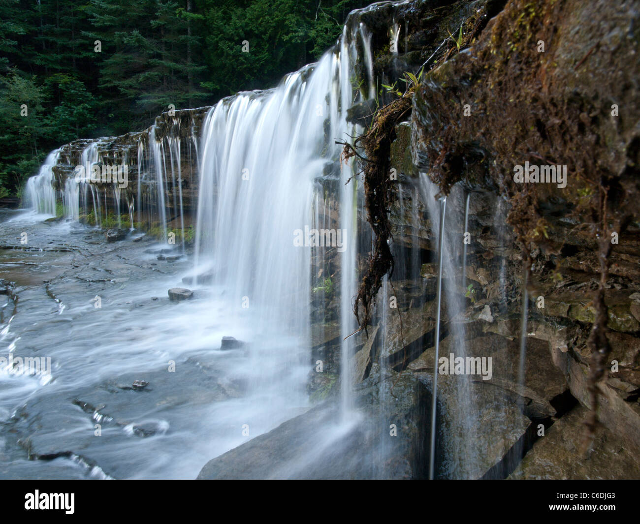 Au Train Upper Waterfalls in the Hiawatha Forest in Michigan's upper ...