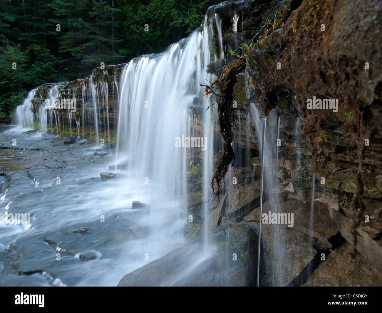 Au Train Upper Waterfalls in the Hiawatha Forest in Michigan's upper ...
