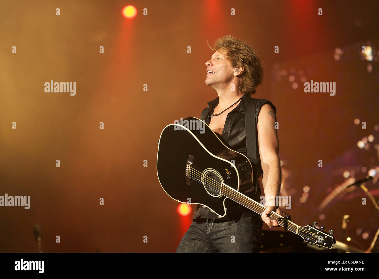 Jon Bon Jovi American rock band Bon Jovi performing live in concert at ...