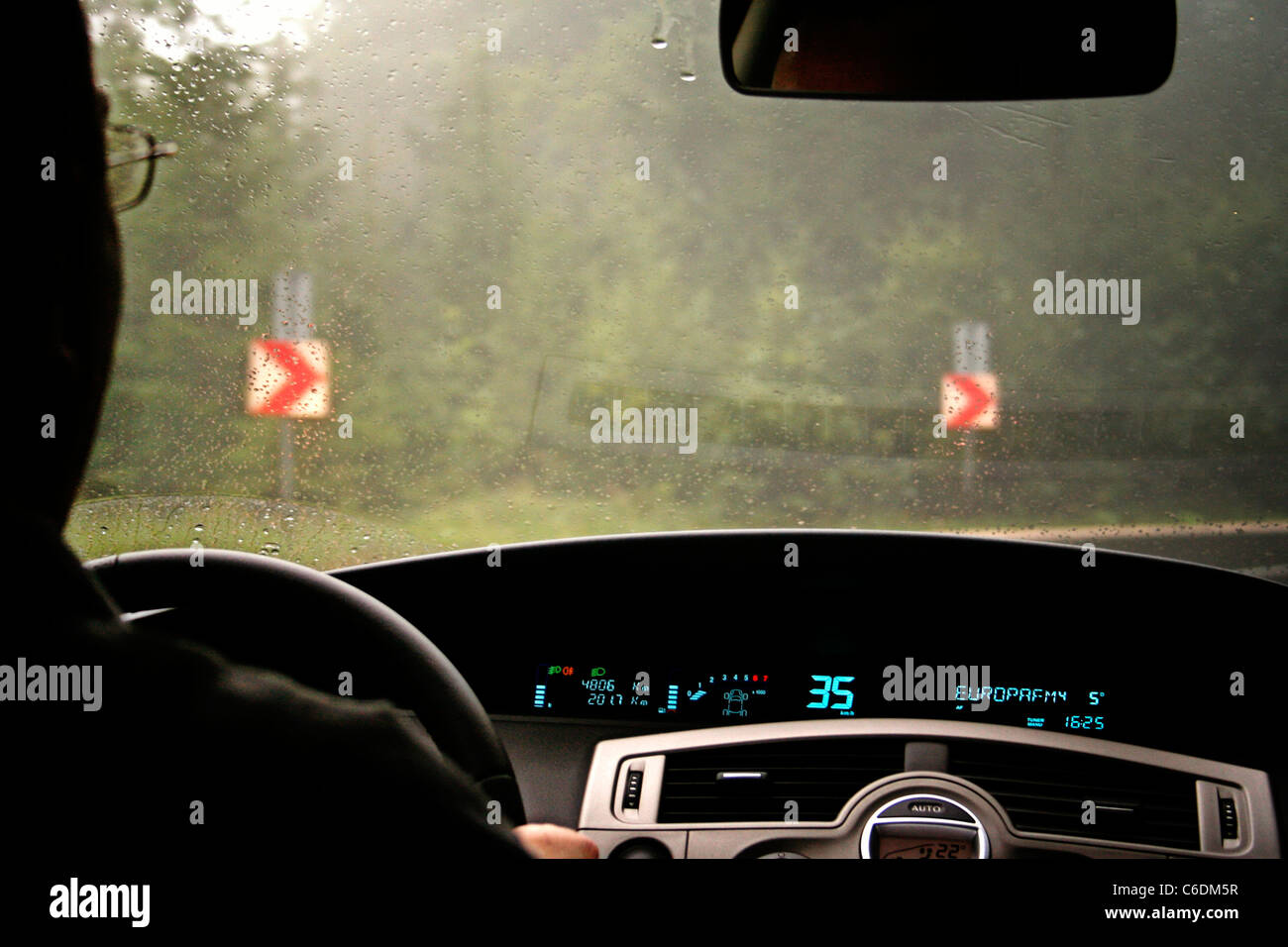 Street view from the car board Stock Photo - Alamy