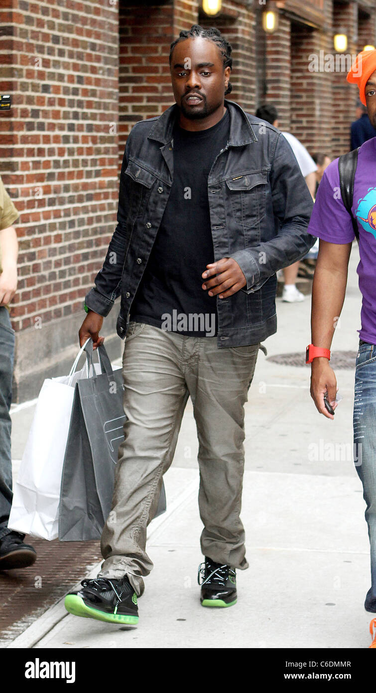 Rapper Wale outside the Ed Sullivan Theater for the Late Show with ...