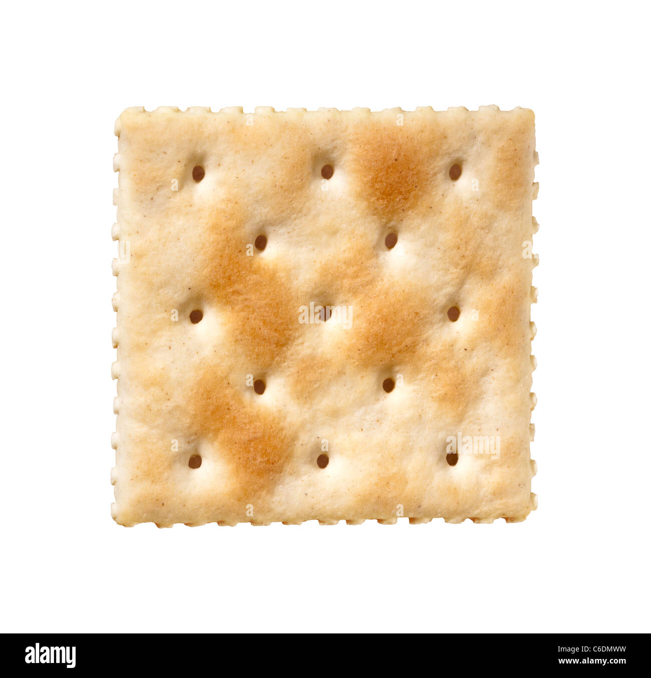 Saltine Cracker isolated on a white background Stock Photo - Alamy