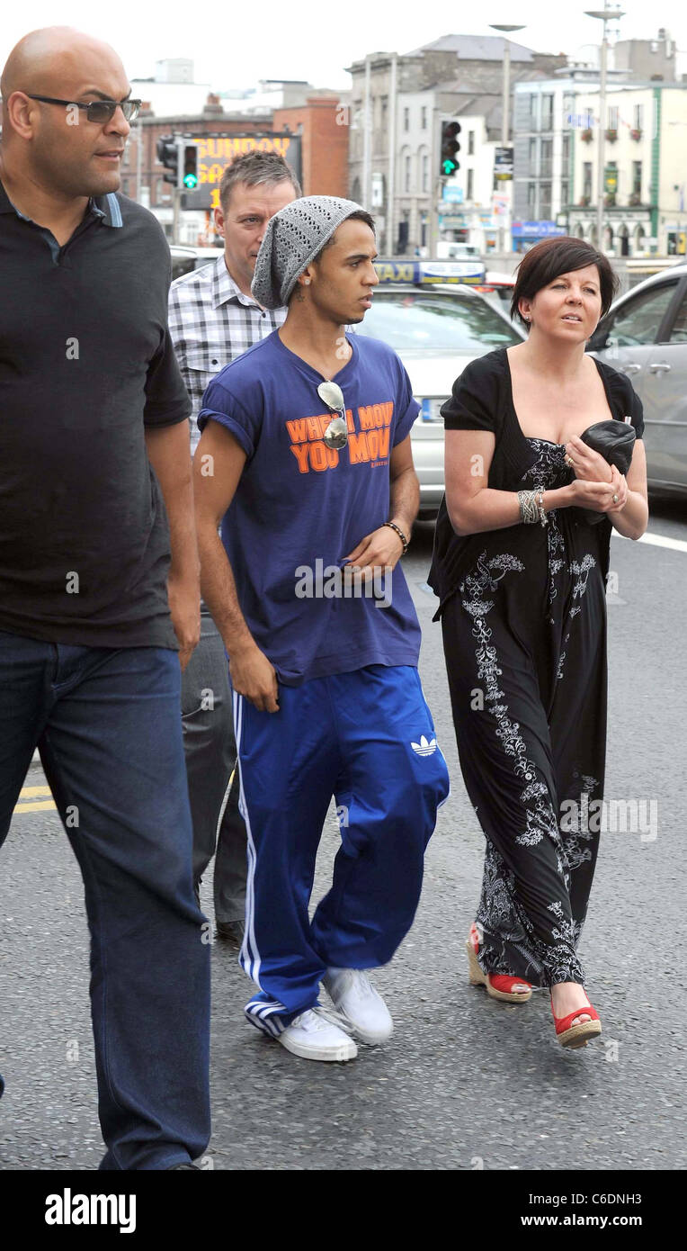 Boy band JLS aka Jack the Lad Swing posing for pictures outside the ...
