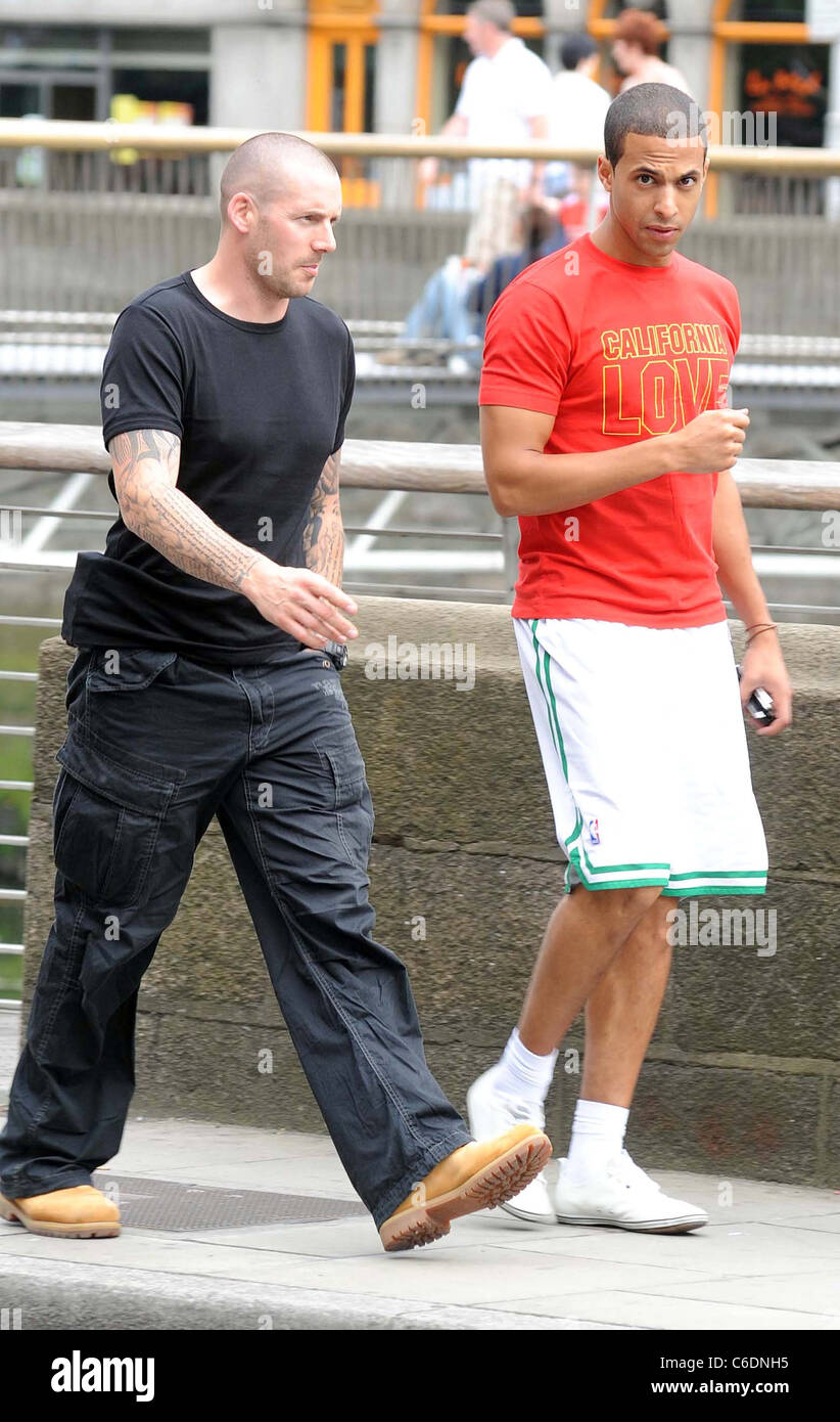 Boy band JLS aka Jack the Lad Swing posing for pictures outside the ...