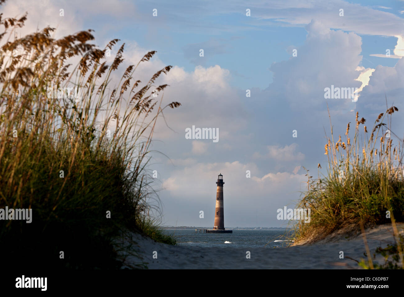 Morris Island Lighthouse near Charleston, South Carolina seen from ...
