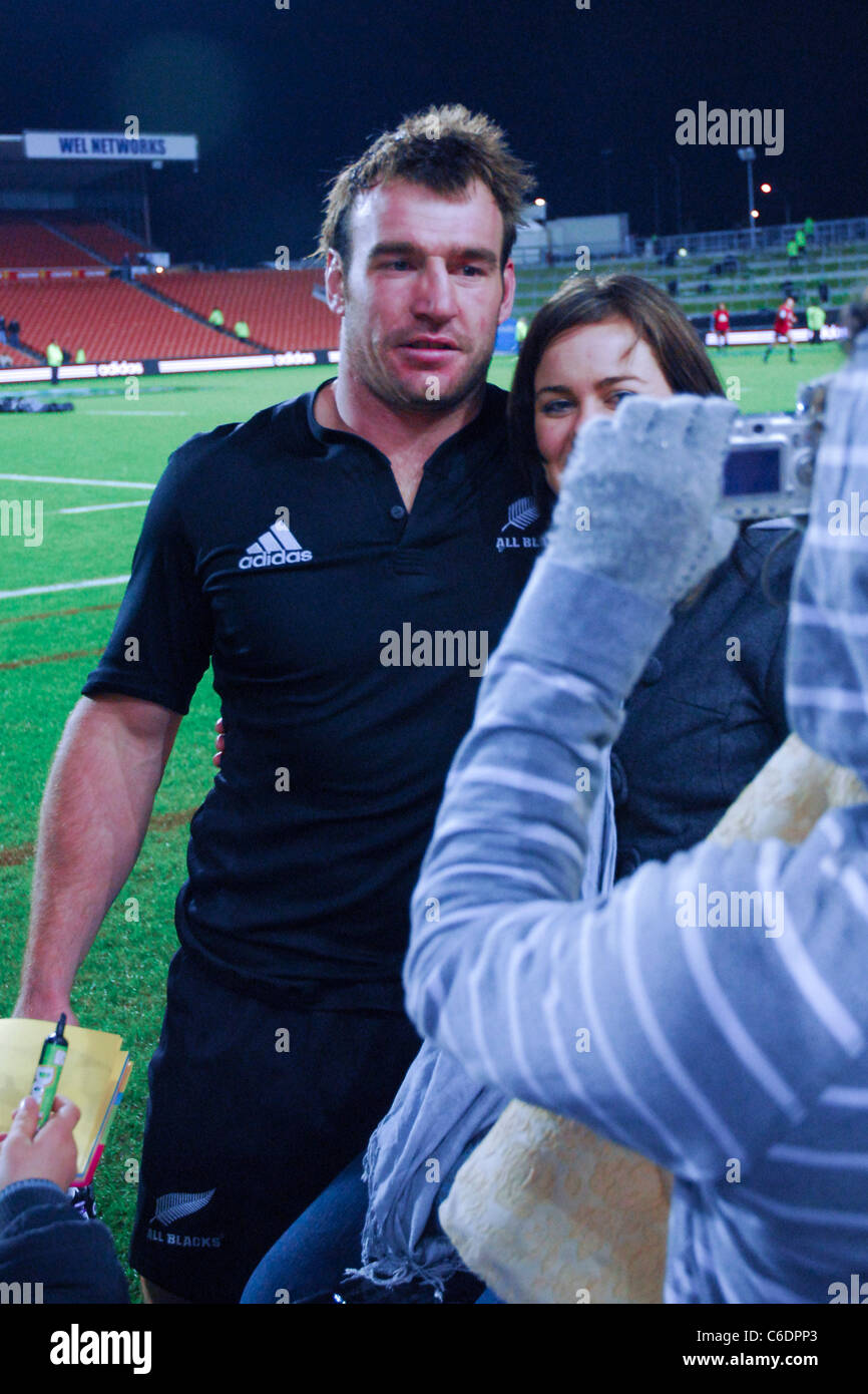 Andrew Hore has his photo taken with a Fan Stock Photo - Alamy