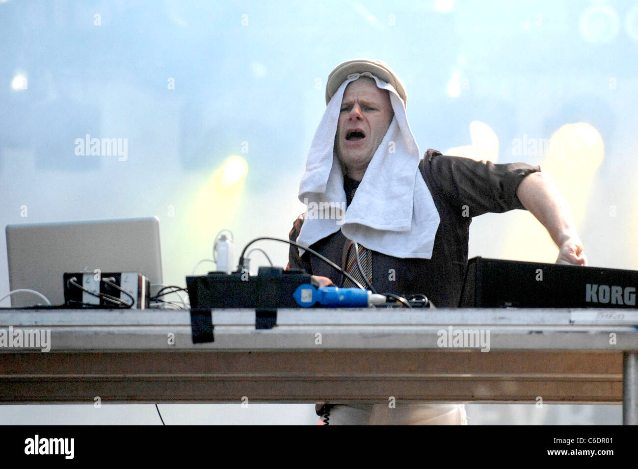 DJ Junkie XL performing a set during the Bevrijdingspop Festival ...