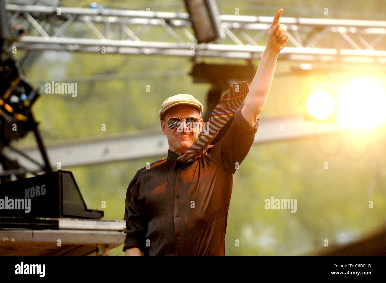 DJ Junkie XL performing a set during the Bevrijdingspop Festival ...
