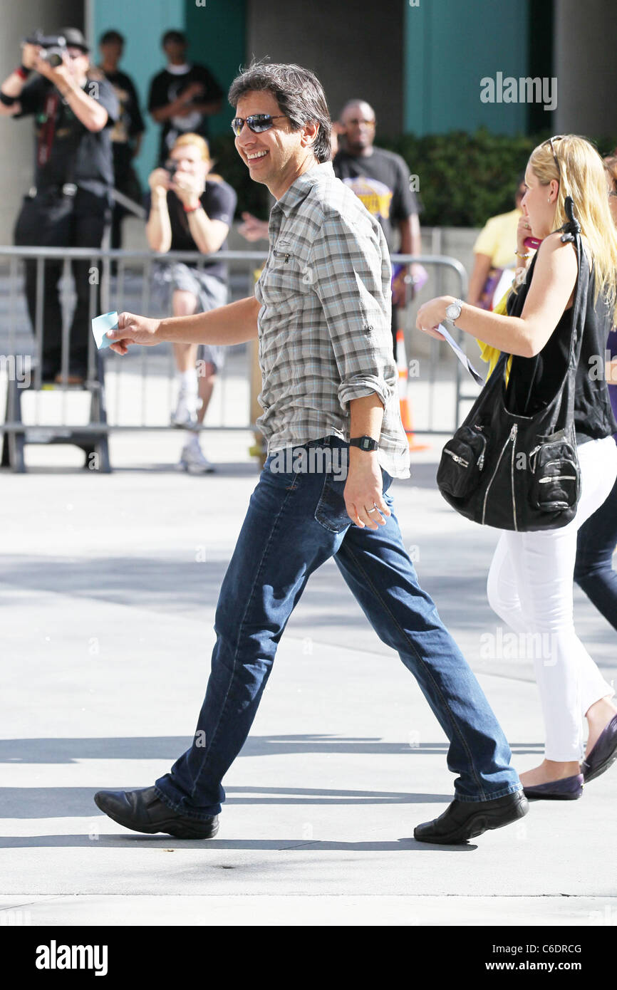Ray Romano Celebrity arrivals at the Staples Center for game two of the ...