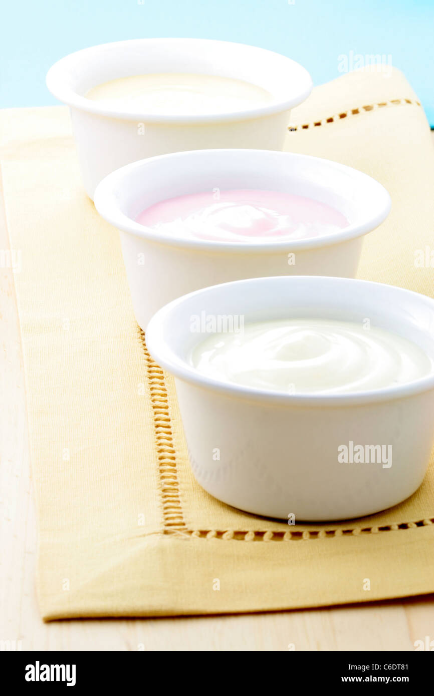 fresh and delicious creamy yogurt, healthy smooth snack Stock Photo - Alamy