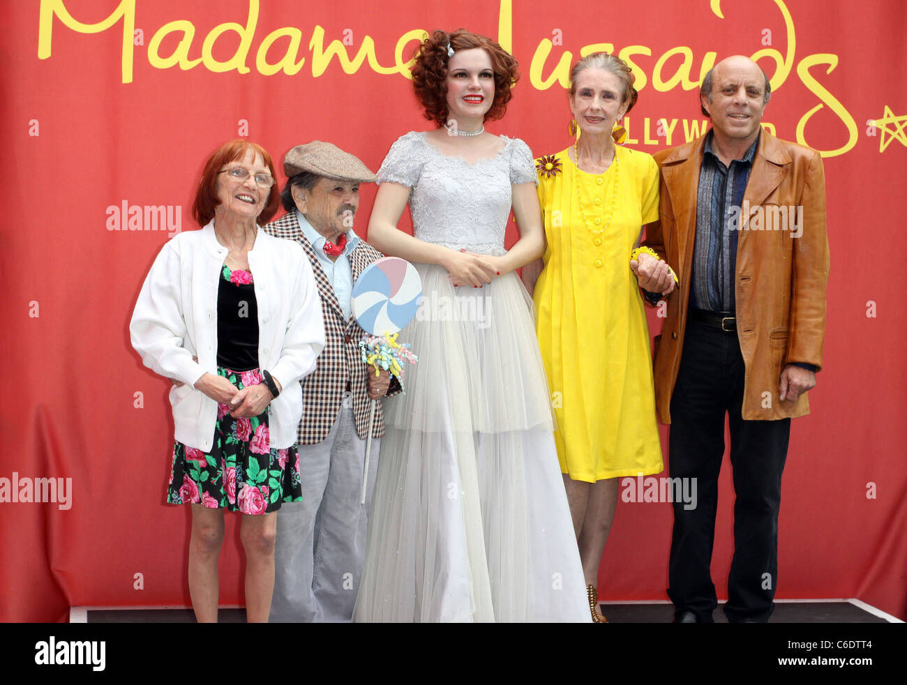 Jerry Maren and his wife Elizabeth Maren, wax figure of Judy Garland ...