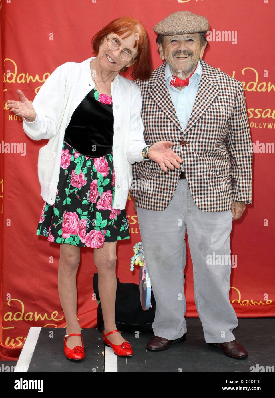 Jerry Maren and his wife Elizabeth Maren Judy Garland wax figure is ...
