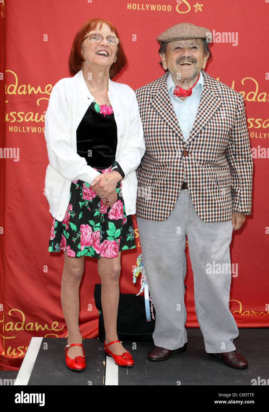 Jerry Maren and his wife Elizabeth Maren Judy Garland wax figure is ...