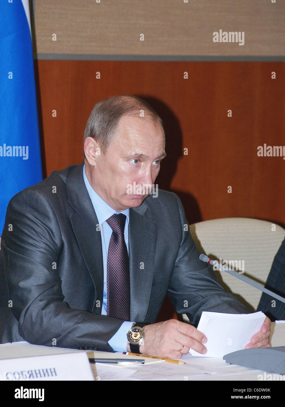 Vladimir Putin Prime-minister of Russia at the Russia-Ukraine ...