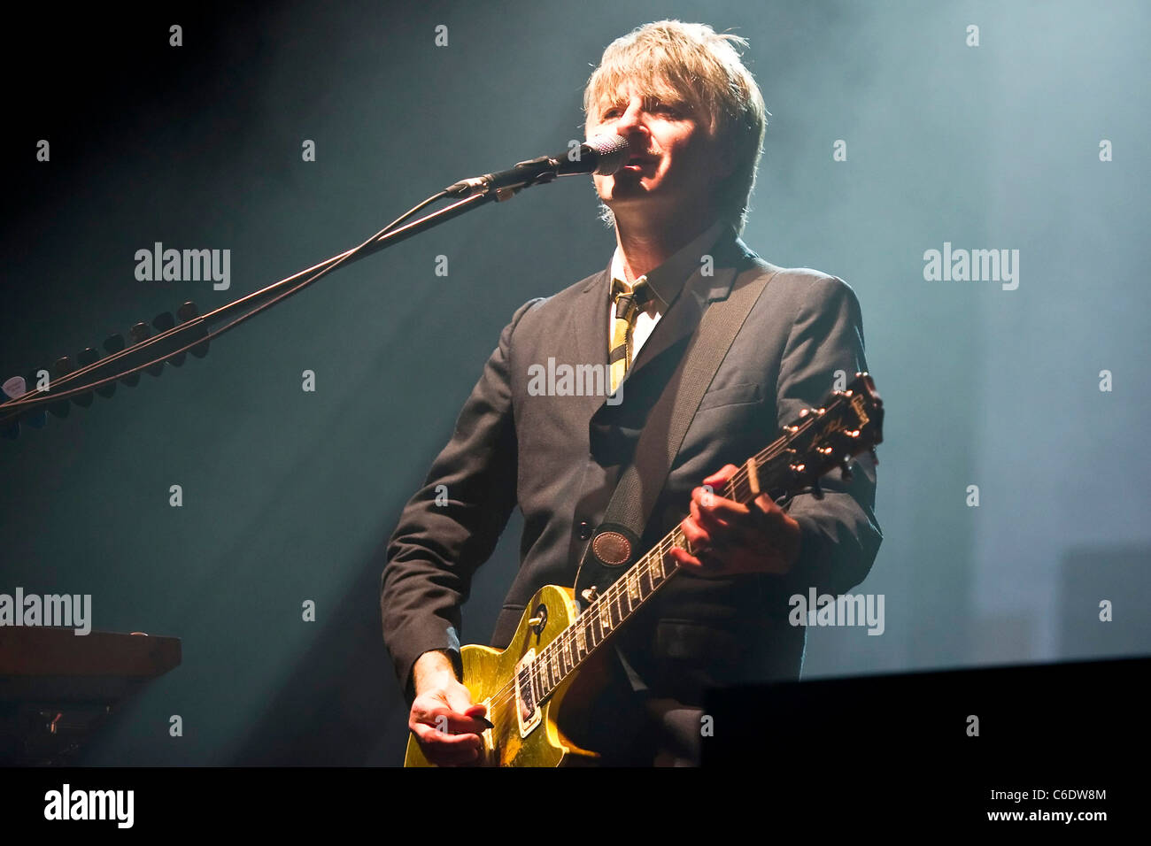 Crowded House performing live in concert at the HMV Hammersmith Apollo ...