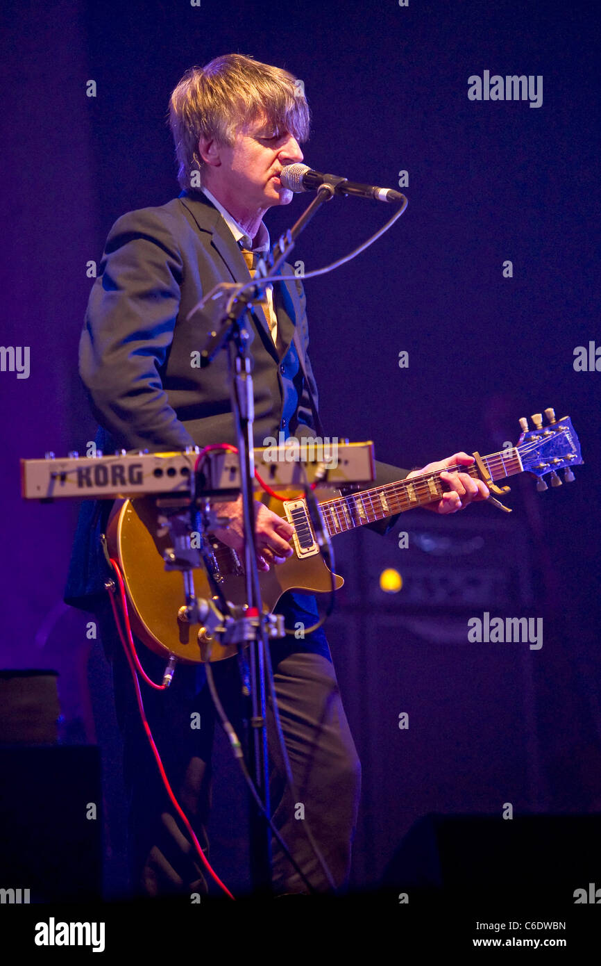 Crowded House performing live in concert at the HMV Hammersmith Apollo ...