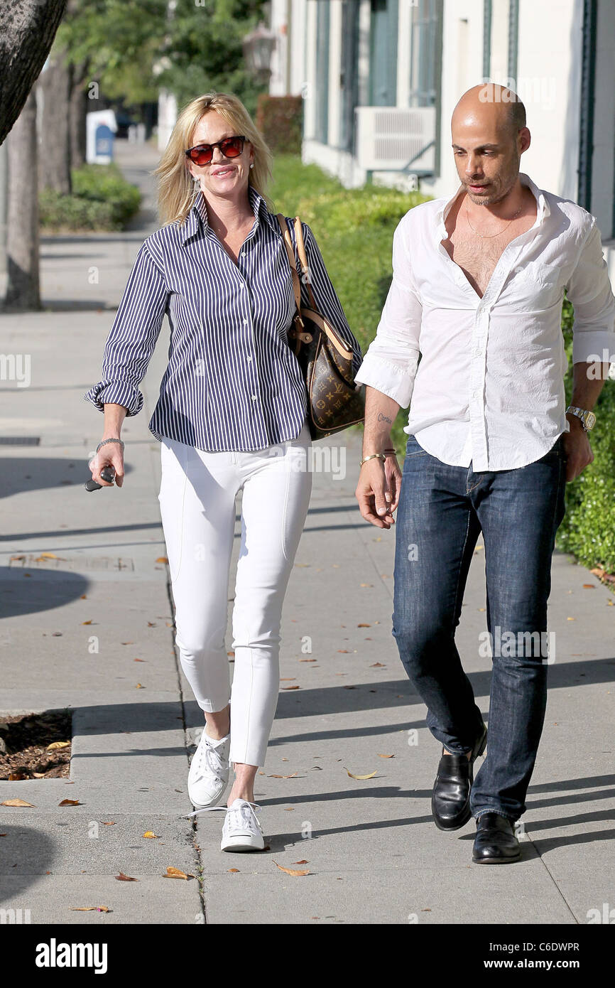 Melanie Griffith leaving Byron & Tracey salon after getting her hair ...