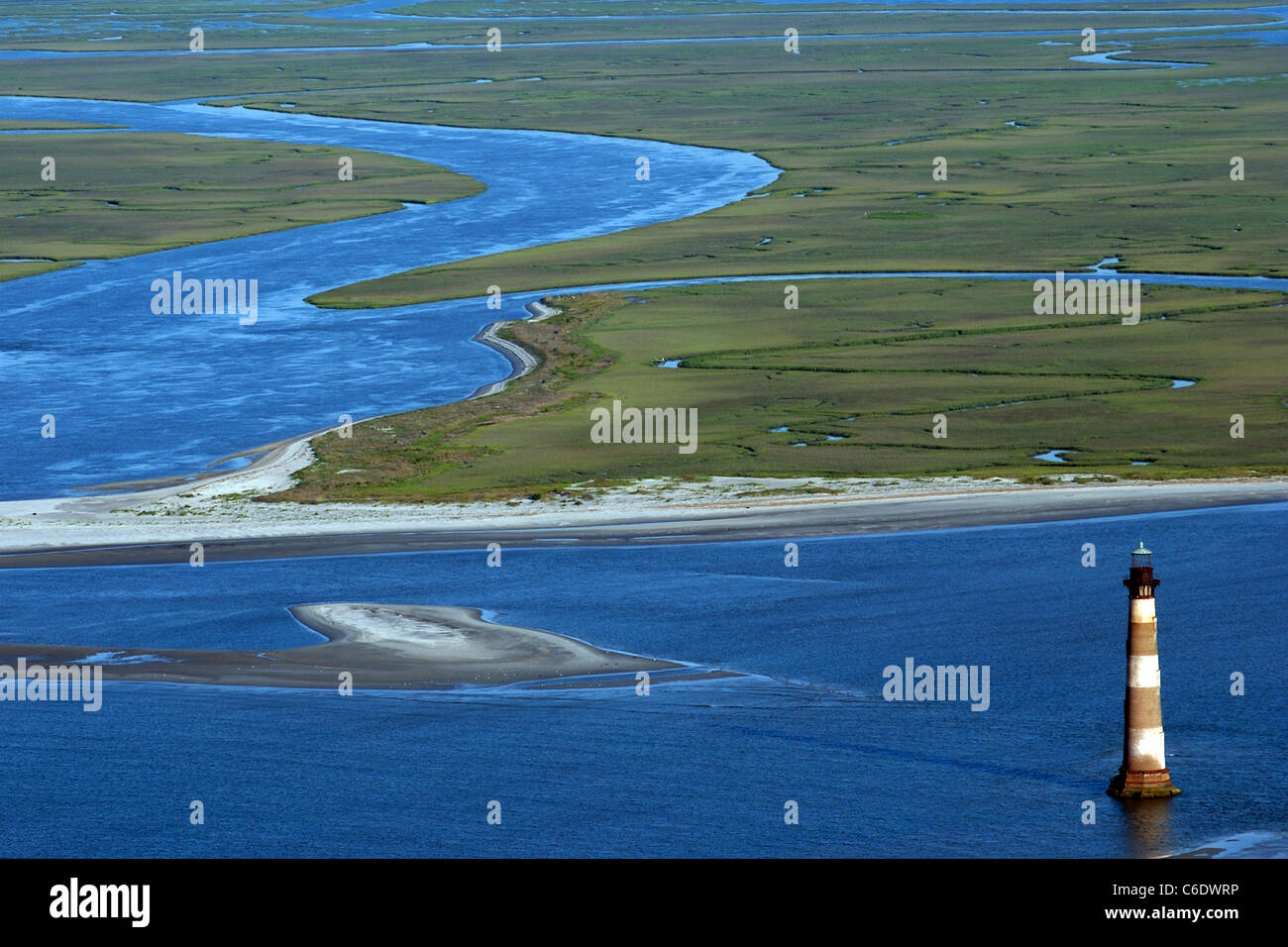 The Morris Island lighthouse near Charleston, South Carolina Stock ...