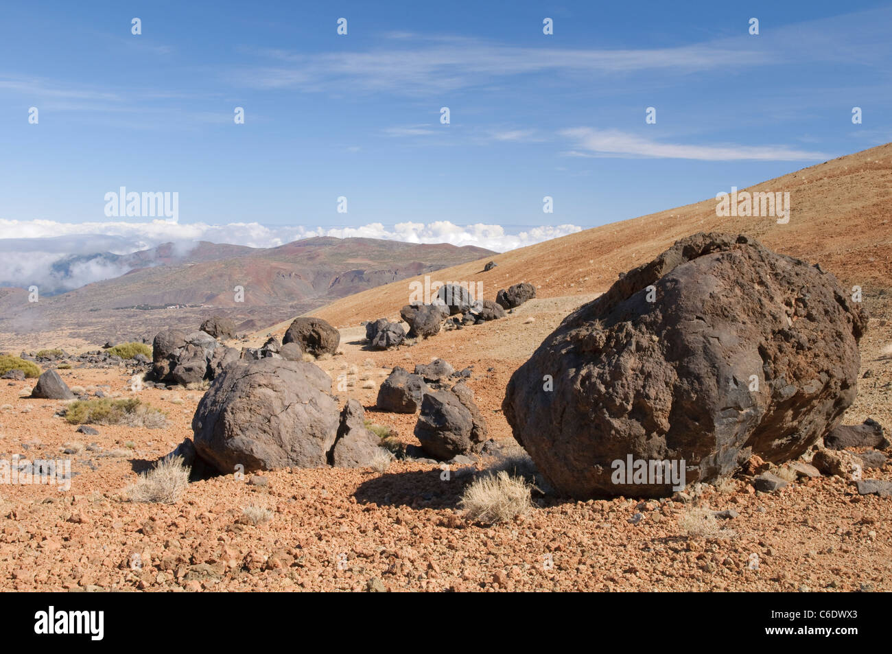 Solidified lava formation called The Eggs of Mount Teide, Teide ...