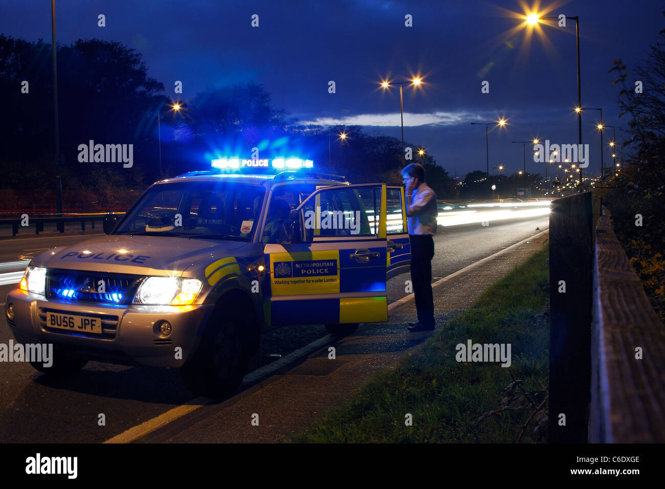 Police Car England Night High Resolution Stock Photography and Images ...
