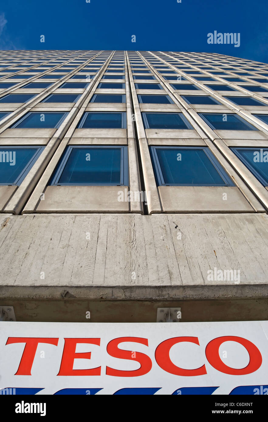 logo of a branch of tesco in new malden surrey, england, with office ...