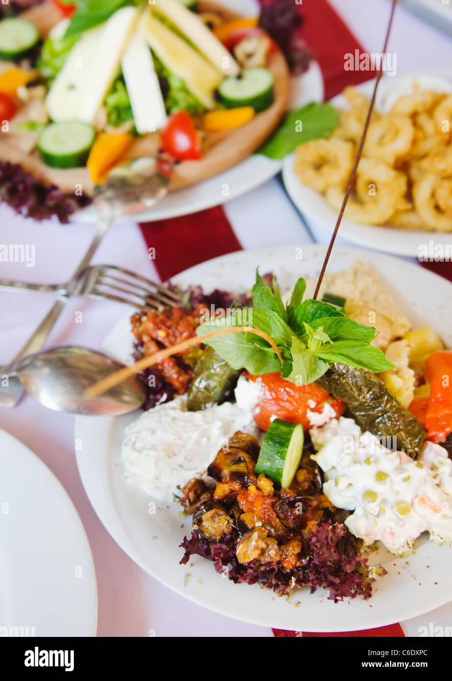 Turkey, Istanbul, Turkish meze appetizers Stock Photo - Alamy