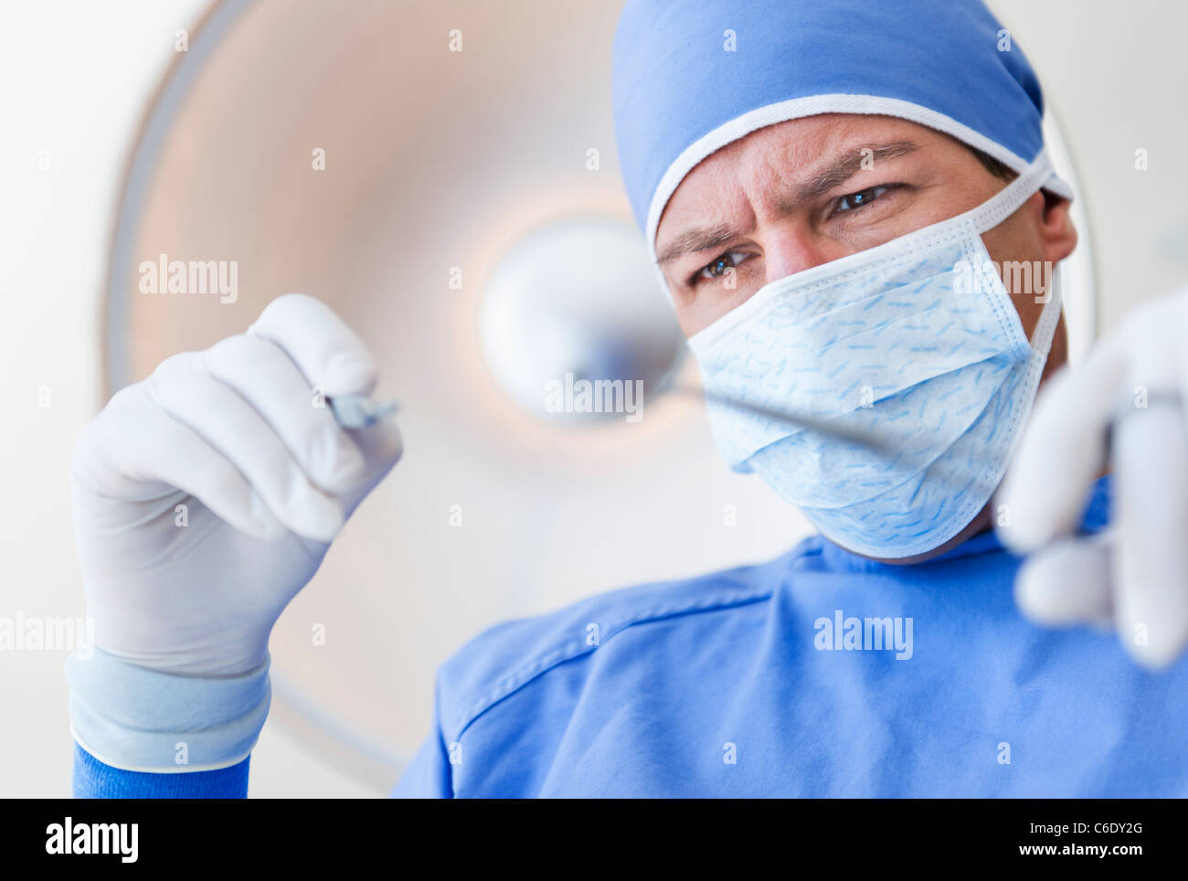 USA, New Jersey, Jersey City, Male surgeon in operating room Stock ...
